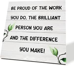 Amazon.com: Motivational Wood Sign, Wood Plaque Table Art Sign ...