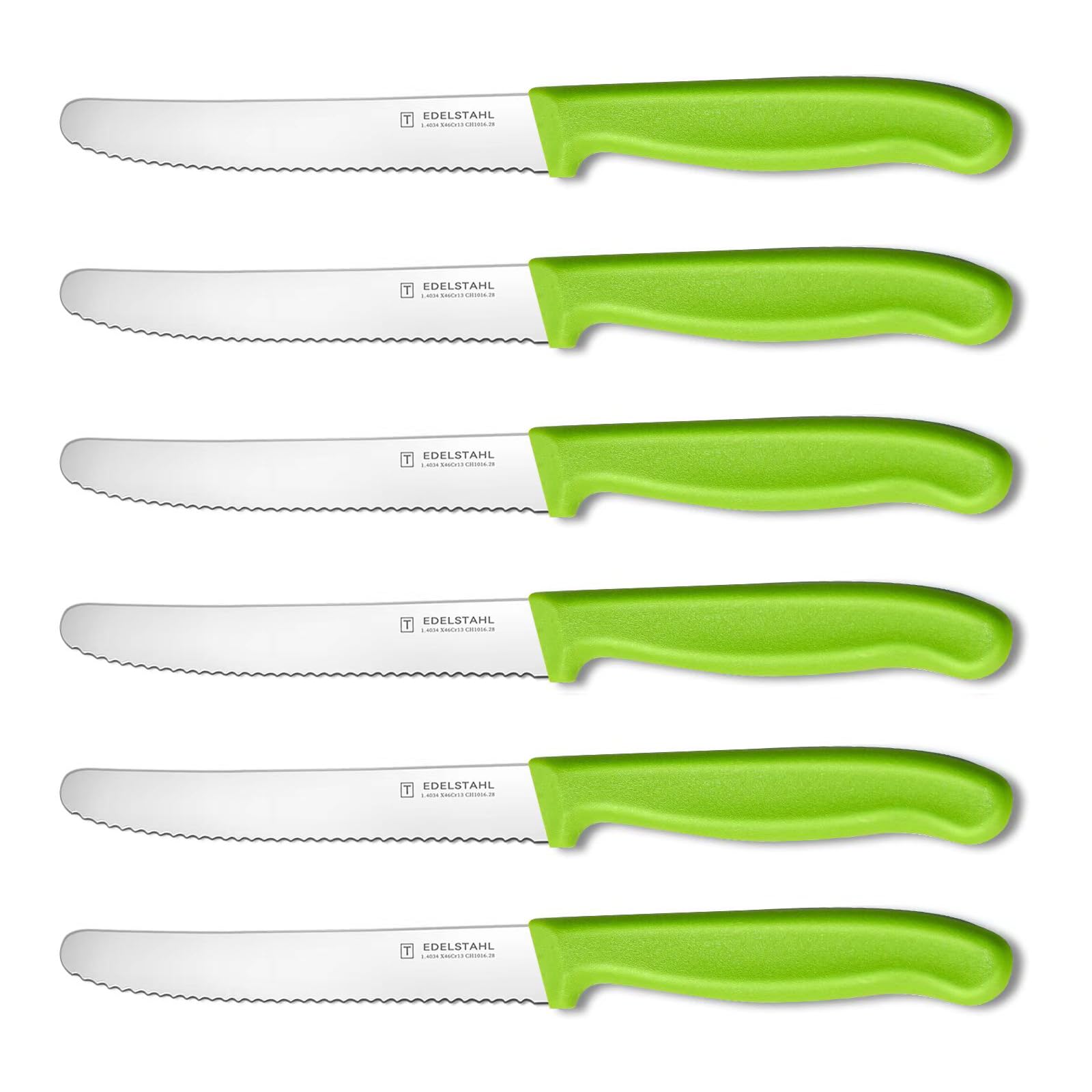 targzier Tomato Knife Set of 6,Serrated Kitchen Knives,Ultra Sharp Edge ...