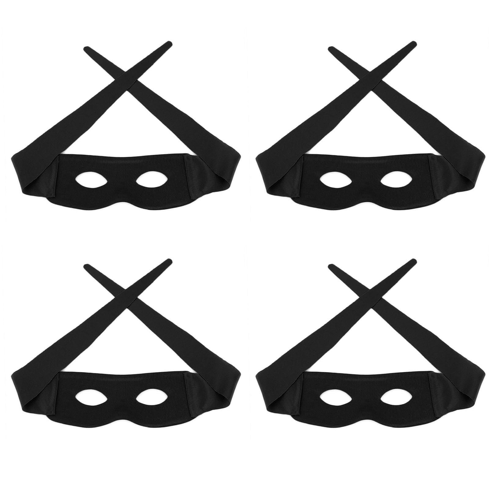 Amazon.com: welezhu 4 Pcs Black Eye Mask Costume Bandit Mask Halloween ...