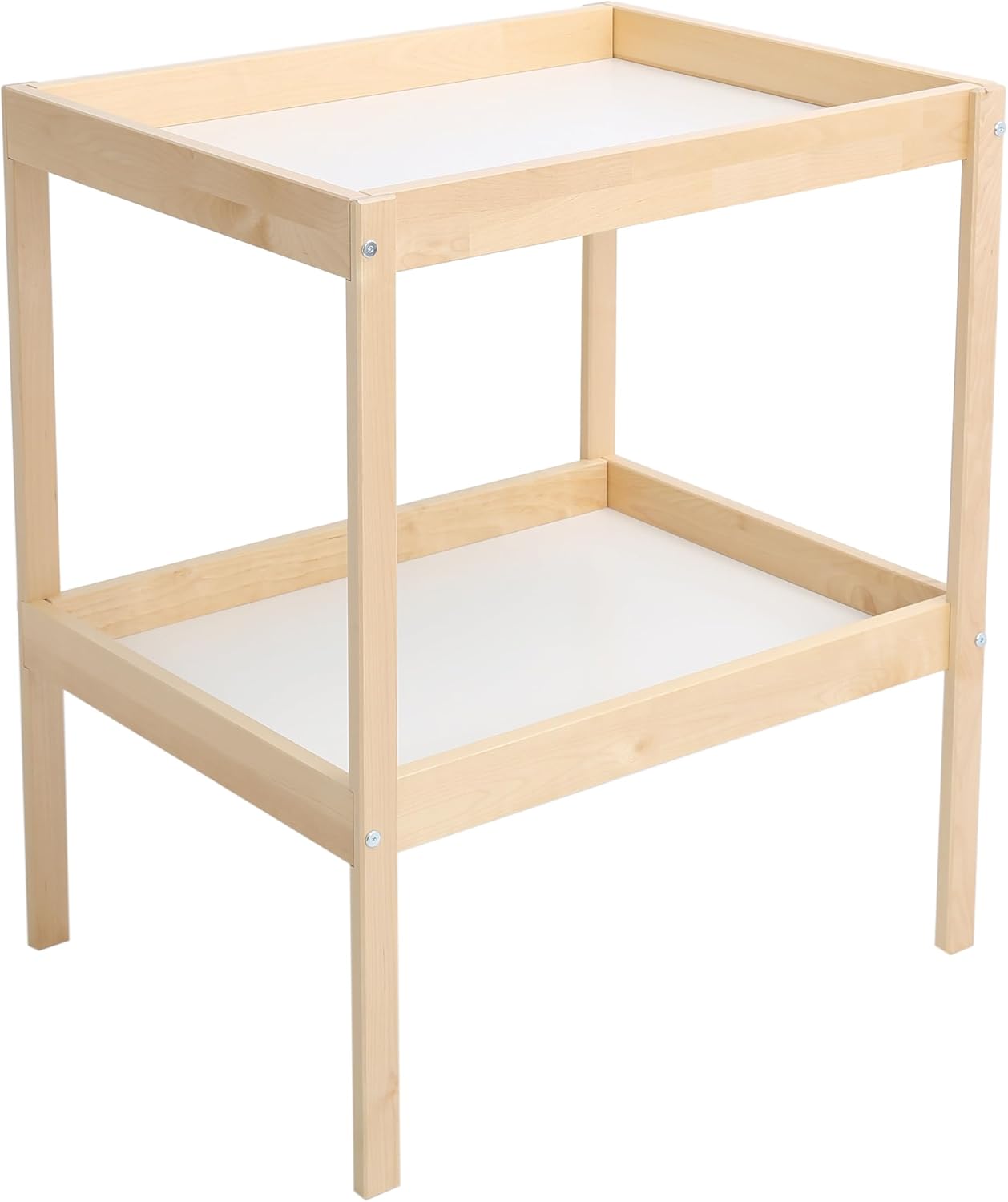 Kingwudo® Solid Wood Birch Baby Changing Table with Open Shelf Space ...