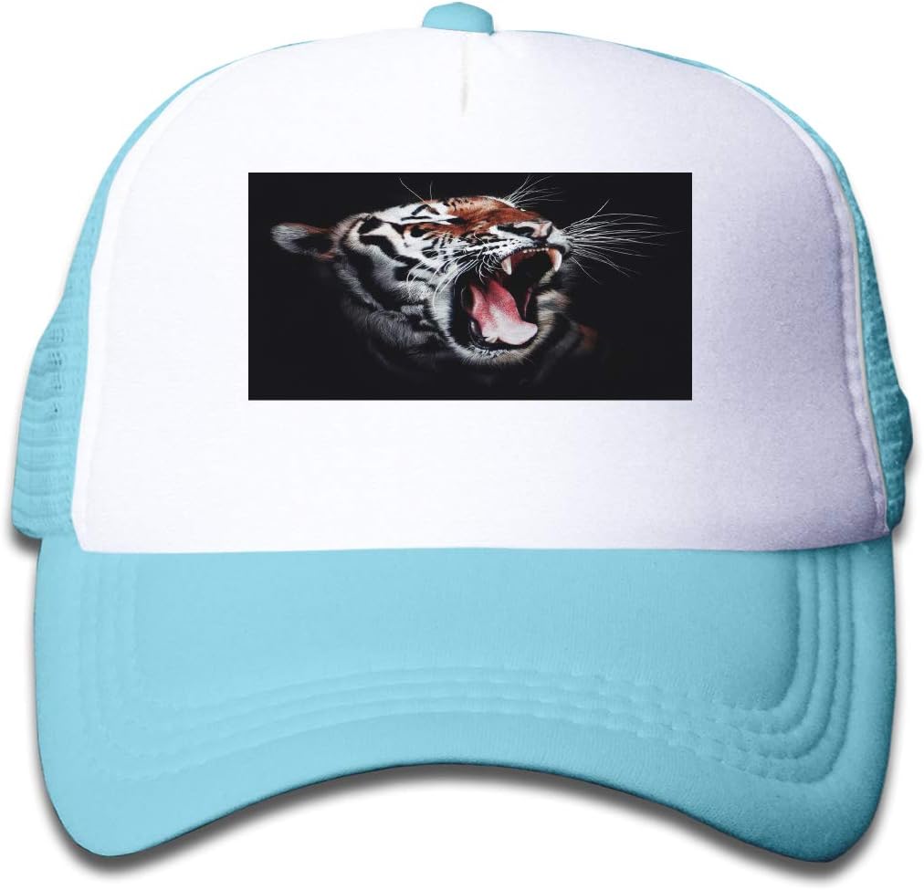 Amazon.com: Dark Roaring Tiger Adjustable Mesh Cap Trucker Hats for ...