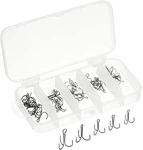 Amazon.com : PATIKIL Treble Fish Hooks Kit, Carbon Steel Sharp Round Bend Hook Triple Barbed ...