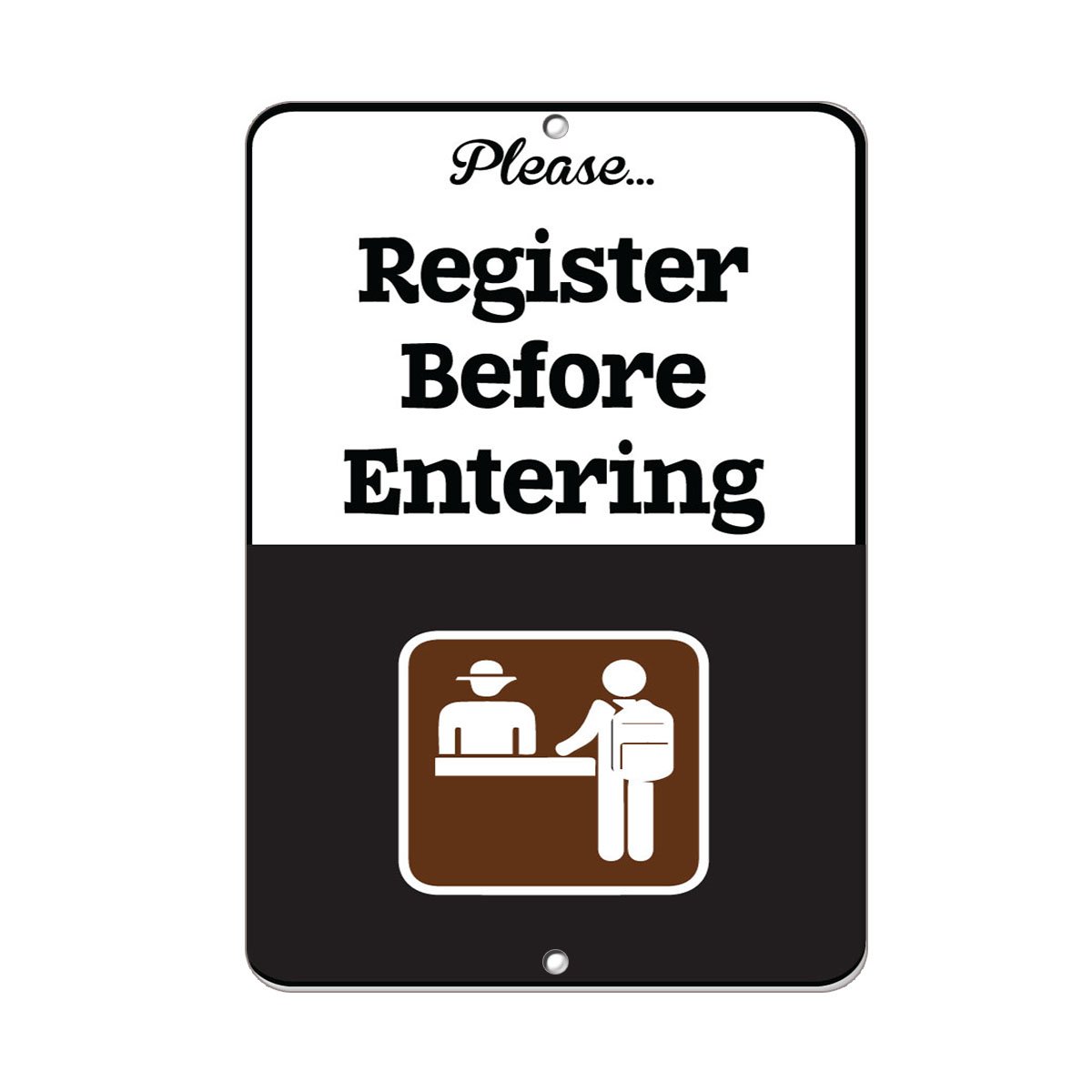 Aluminum Vertical Metal Sign Multiple Sizes Please Register Before ...