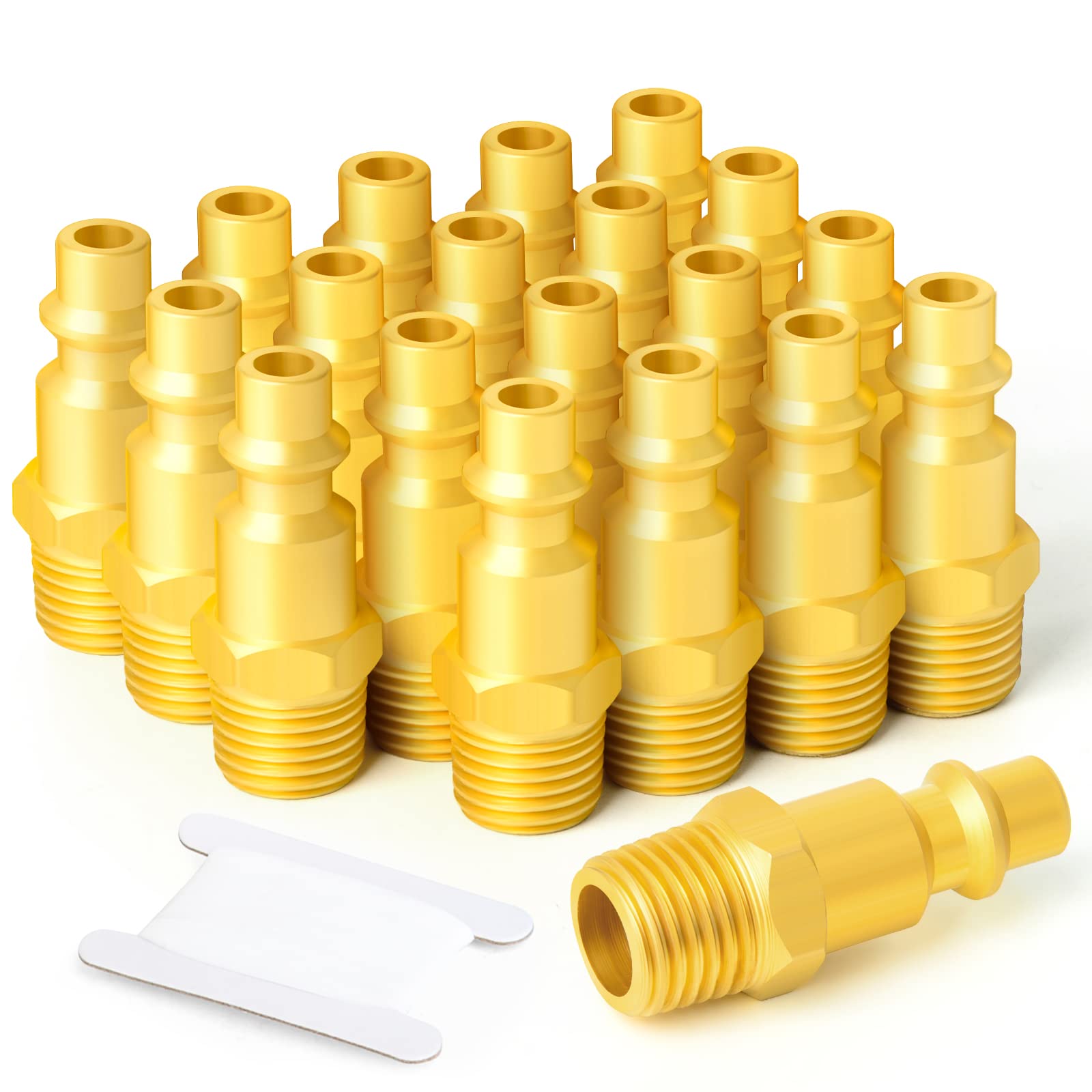 Snapklik.com : GASHER 1/4-Inch NPT Male Brass Industrial Air Plug ...
