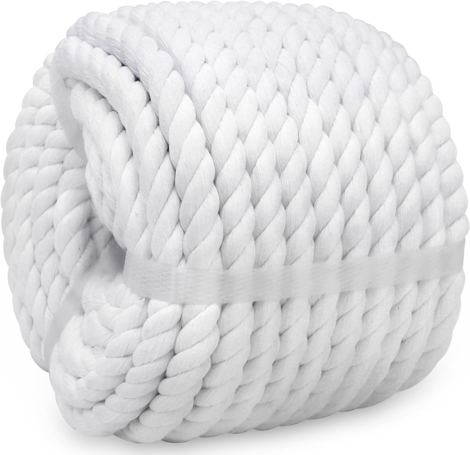 GOLBERG Twisted 100% Natural Cotton Rope - White Cotton Rope - (1/2 ...
