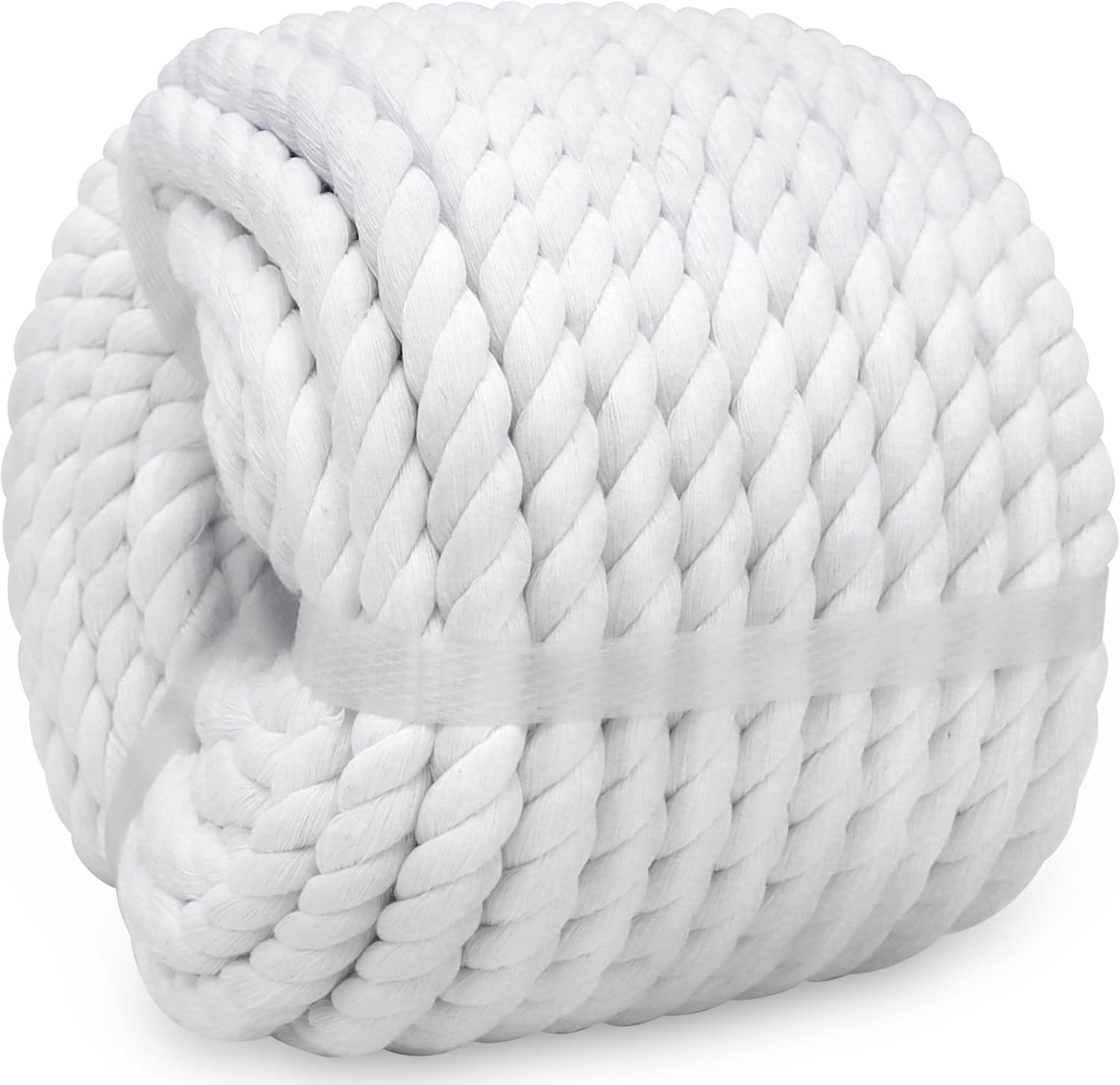 White Cotton Rope 1/2 Inch x 50 Feet - Twisted White Rope for Crafts ...
