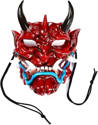 Amazon.com: Japanese Hannya Mask, Scary Mask, Ghost Cosplay Mask for ...