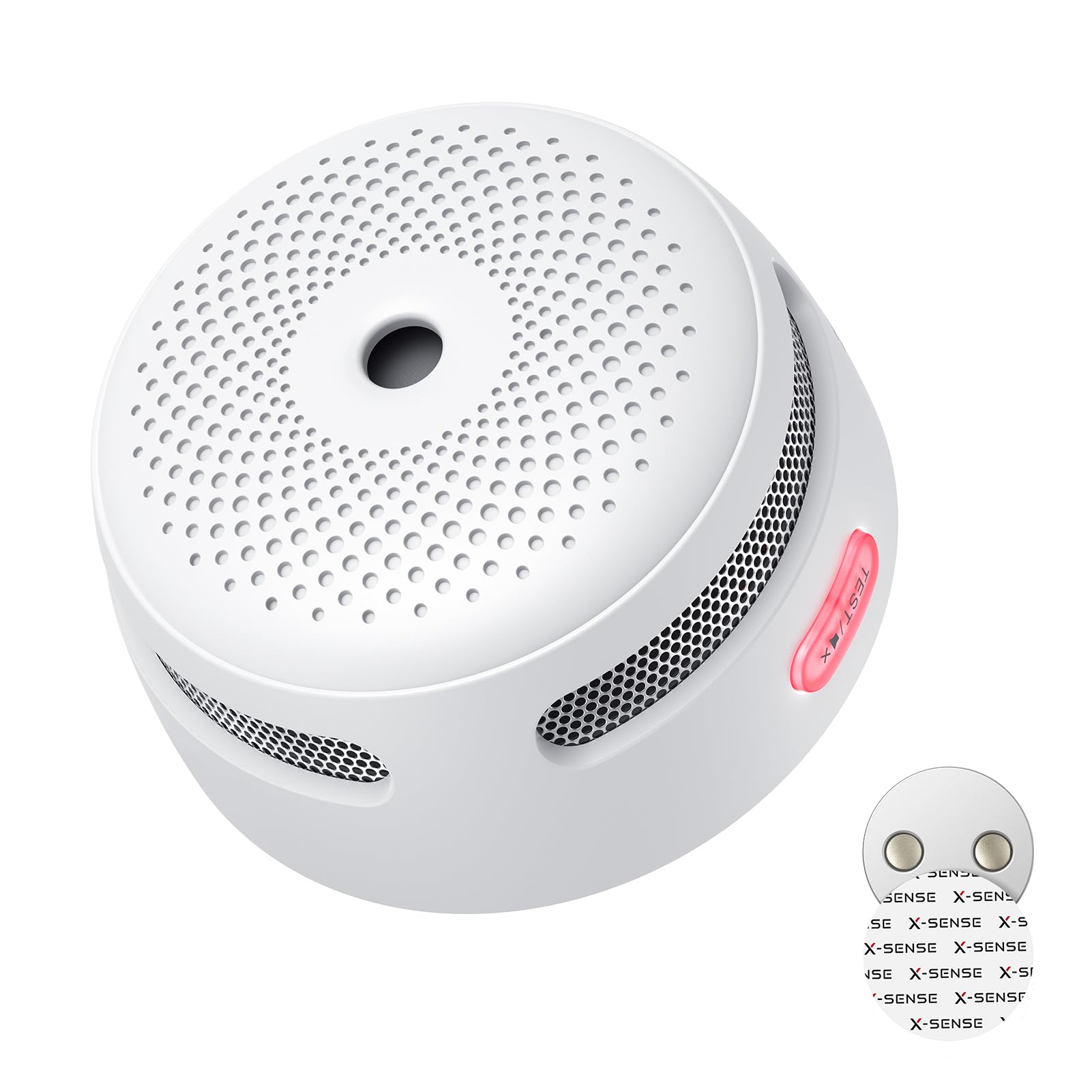 X-Sense Mini Smoke Alarm for Home with Magnetic Holder, 10-Year Battery ...