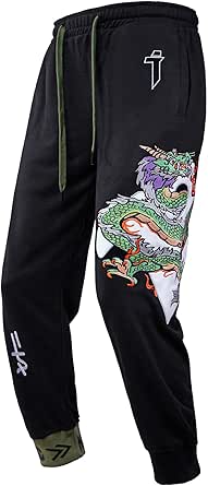 Niepce Inc Streetwear Dragon Embroidered Graphic Jogger Sweatpants for ...