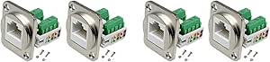 Amazon.com: Wuden 4PCS RJ45 Panel Mount Screw Terminal Adapter, RJ45 ...