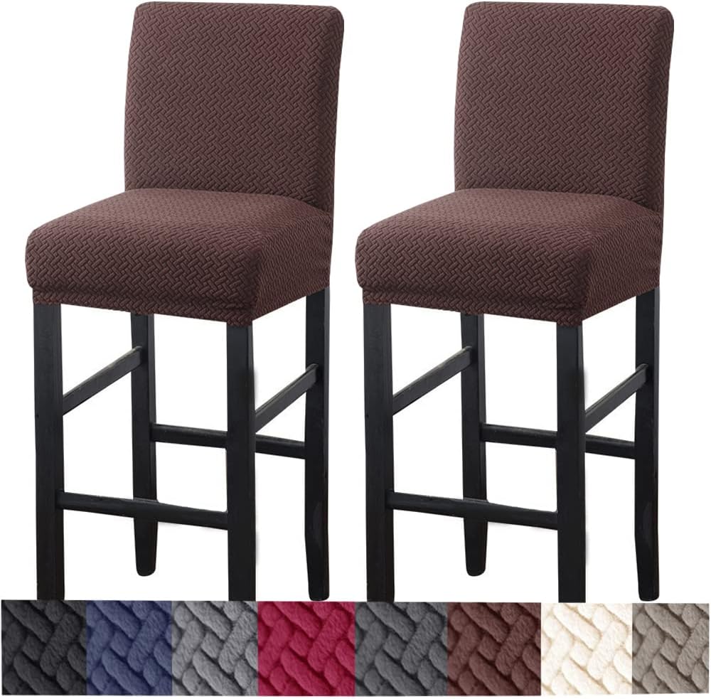 Amazon.com: HFCNMY Bar Stool Covers,2 Pack Stretch Bar Stool Covers ...