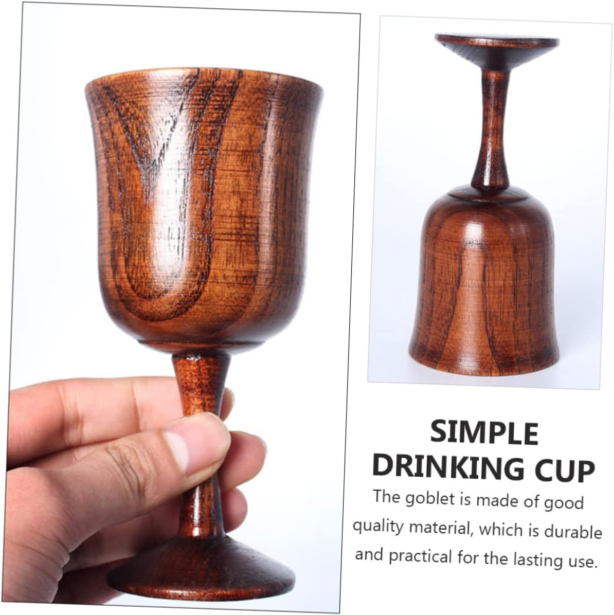 RORPOIR Vaso de vino de madera, copa de vino de madera, copa de vino de ...