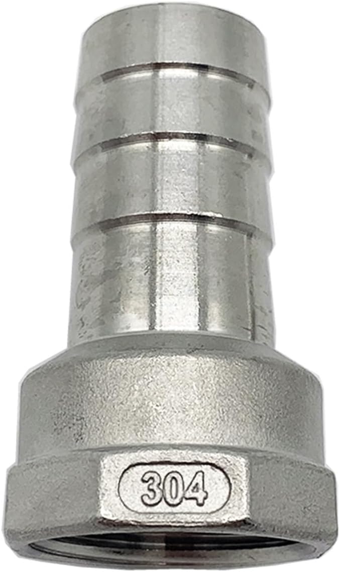 KENOVO 1/8'' - 2'' Fractional Taper Thread Female X Barb Hose Tail 304 ...