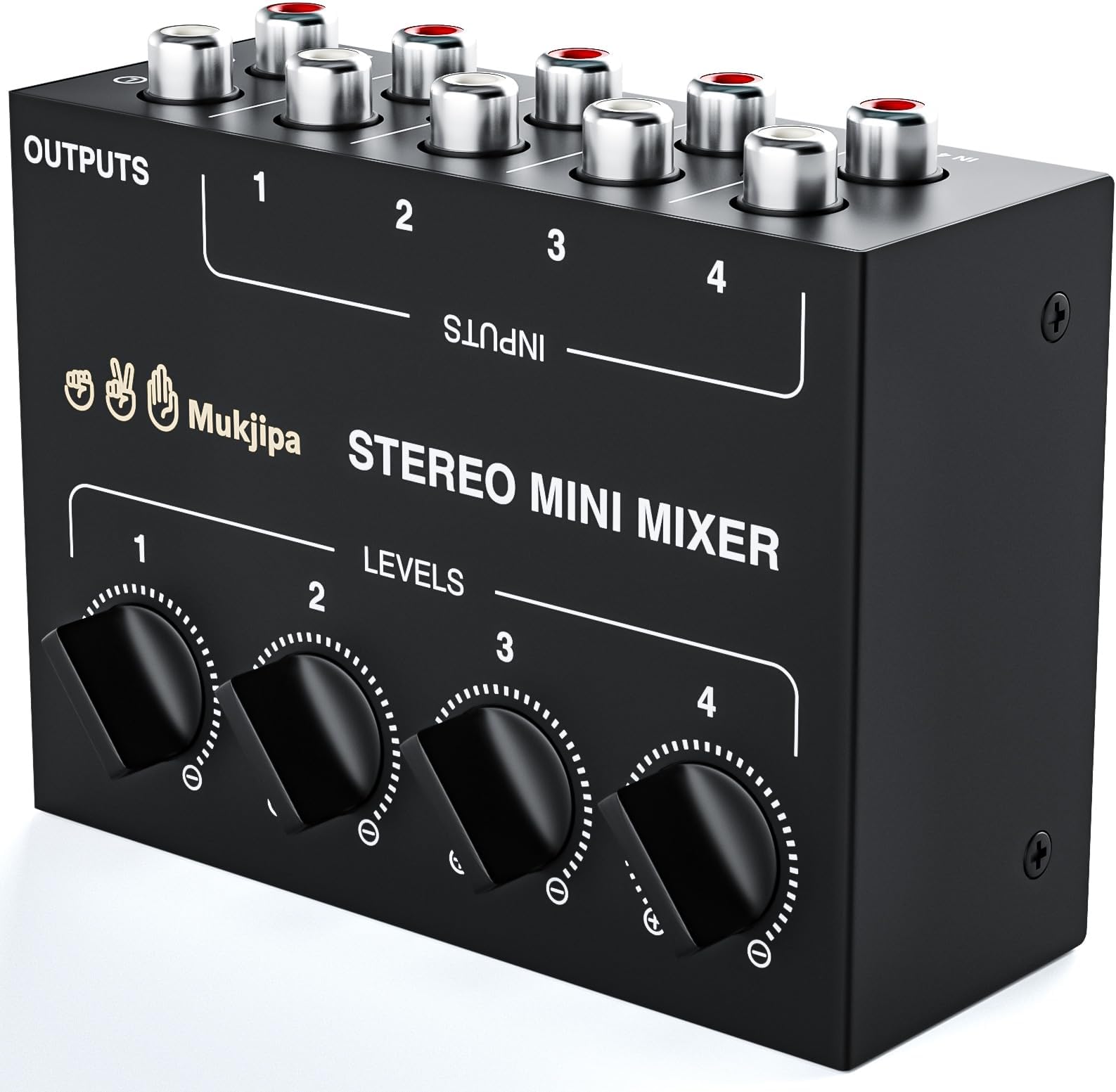 Amazon.com: VKheroKV FF-4 RCA Stereo Mini Mixer, Metal Shell 4 Channel ...