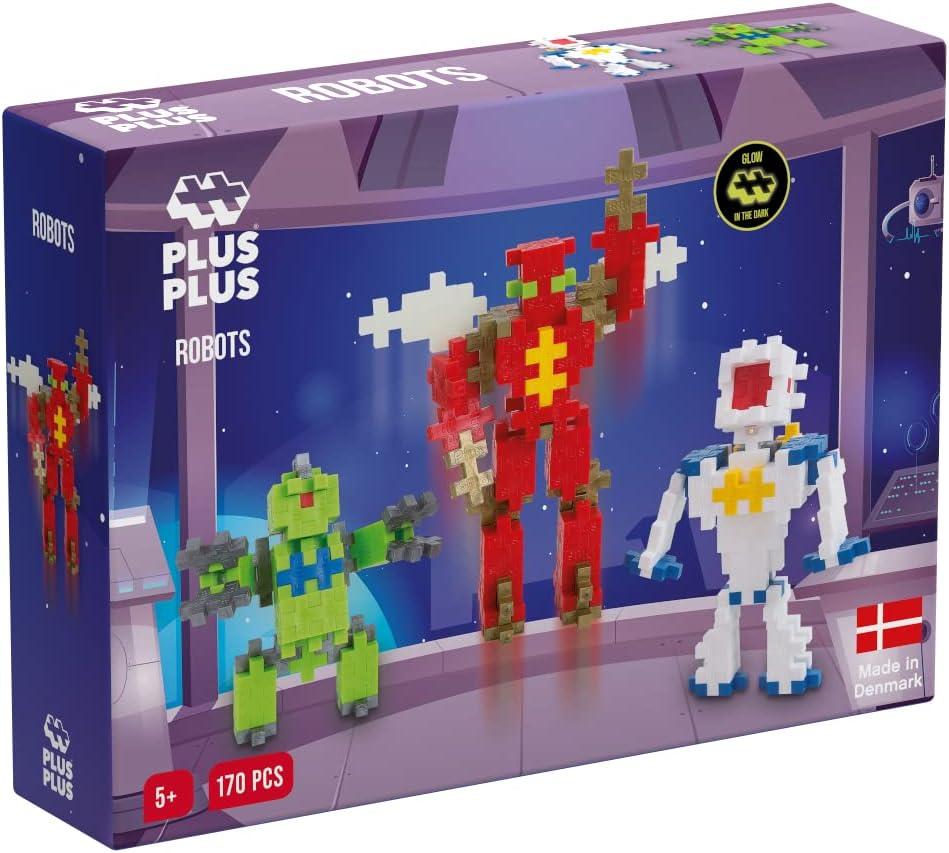 Amazon.com: Plus-Plus Ingenious Construction Toy Basic Robot Building ...