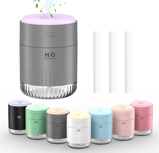 Amazon.com: Colorful Mini Humidifier, USB Rechargeable Humidifier ...