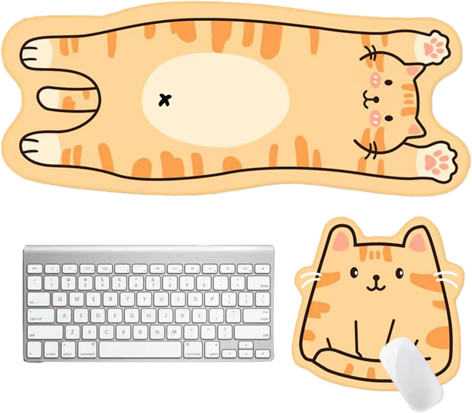 Amazon.com: 2-in-1 Cute Large Mouse Pad, Kawaii Cat Kitty Anime Mouse ...