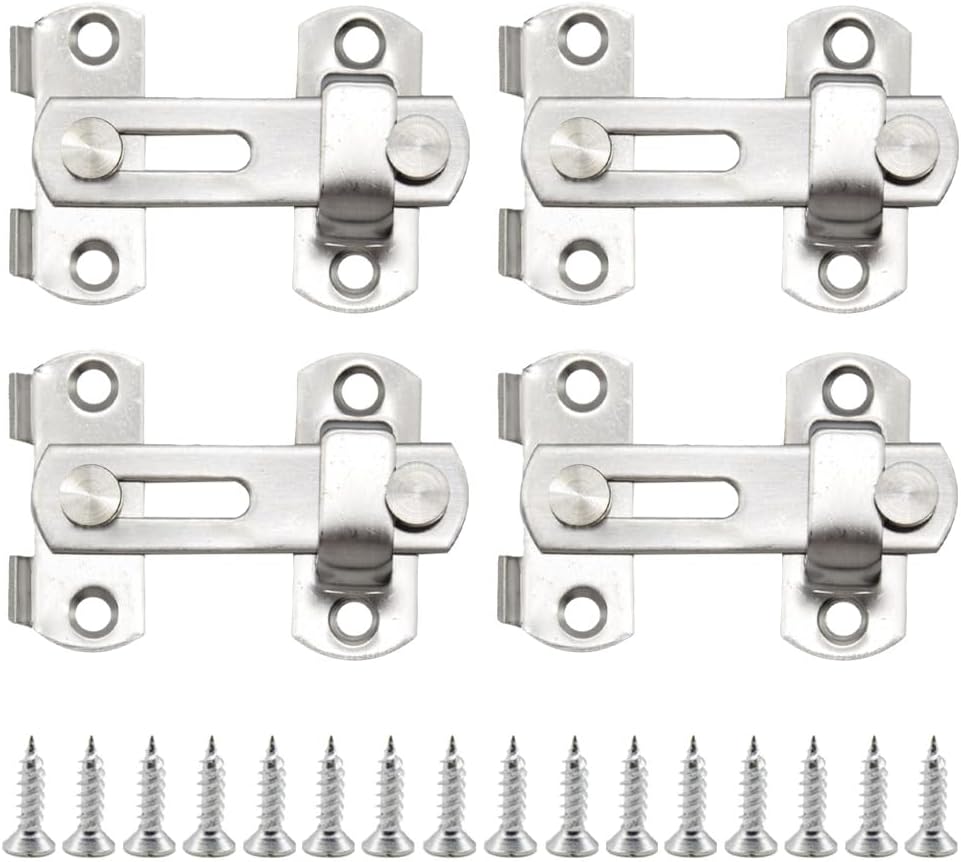 ZiYuya Flip Latch Gate Latches Slide Bolt Latch Safety Door Lock Catch ...