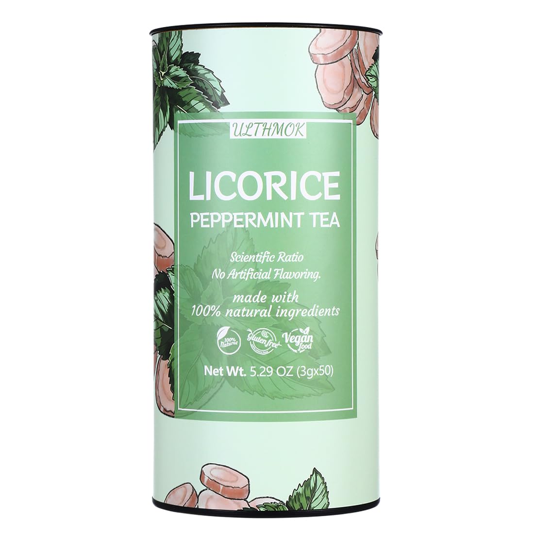 Amazon.com : Premium 50 Licorice Peppermint Tea Bags/ 3g, Made with 100 ...