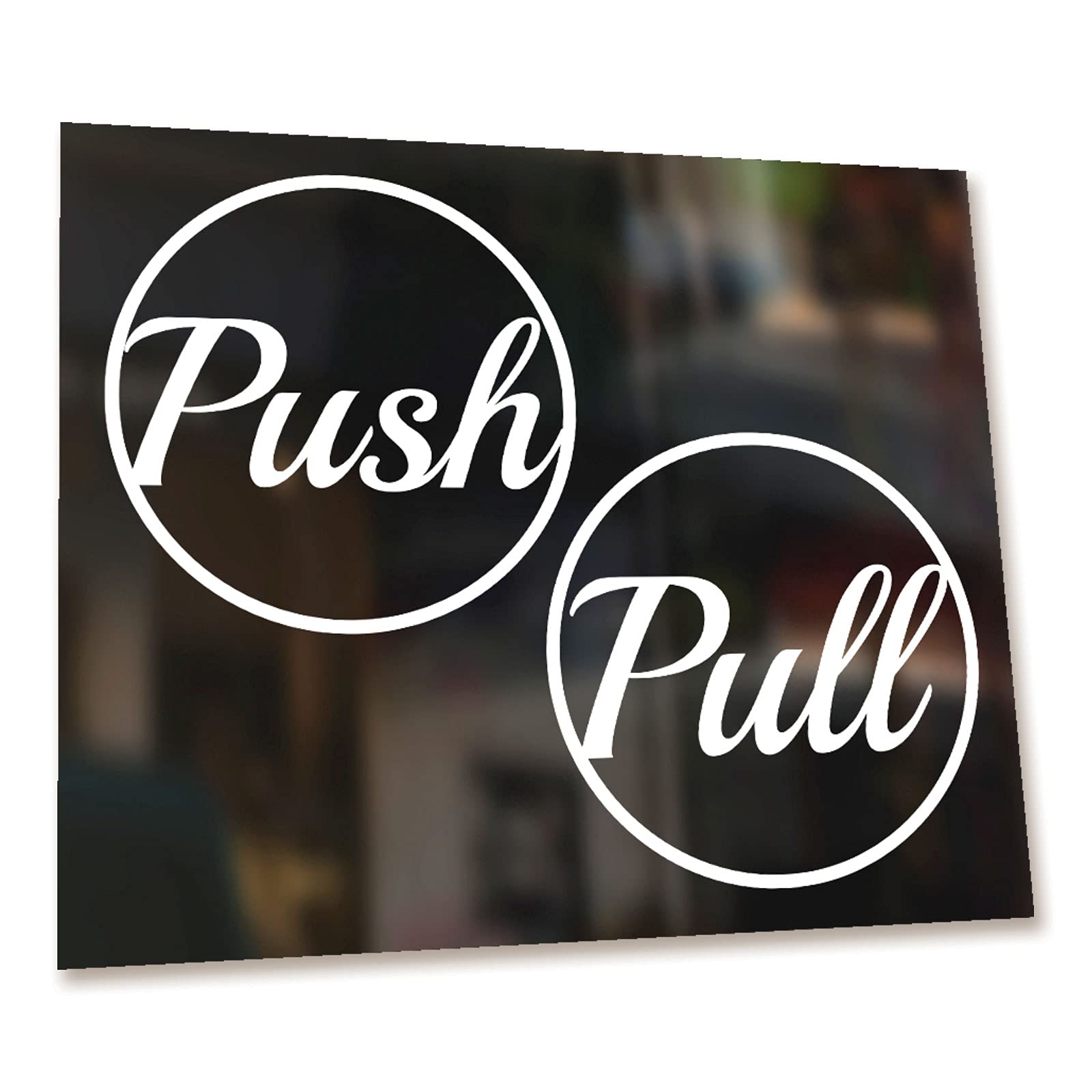 Buy Push & Pull Shop Business Window Door Glass Vinyl Decal Safety ...