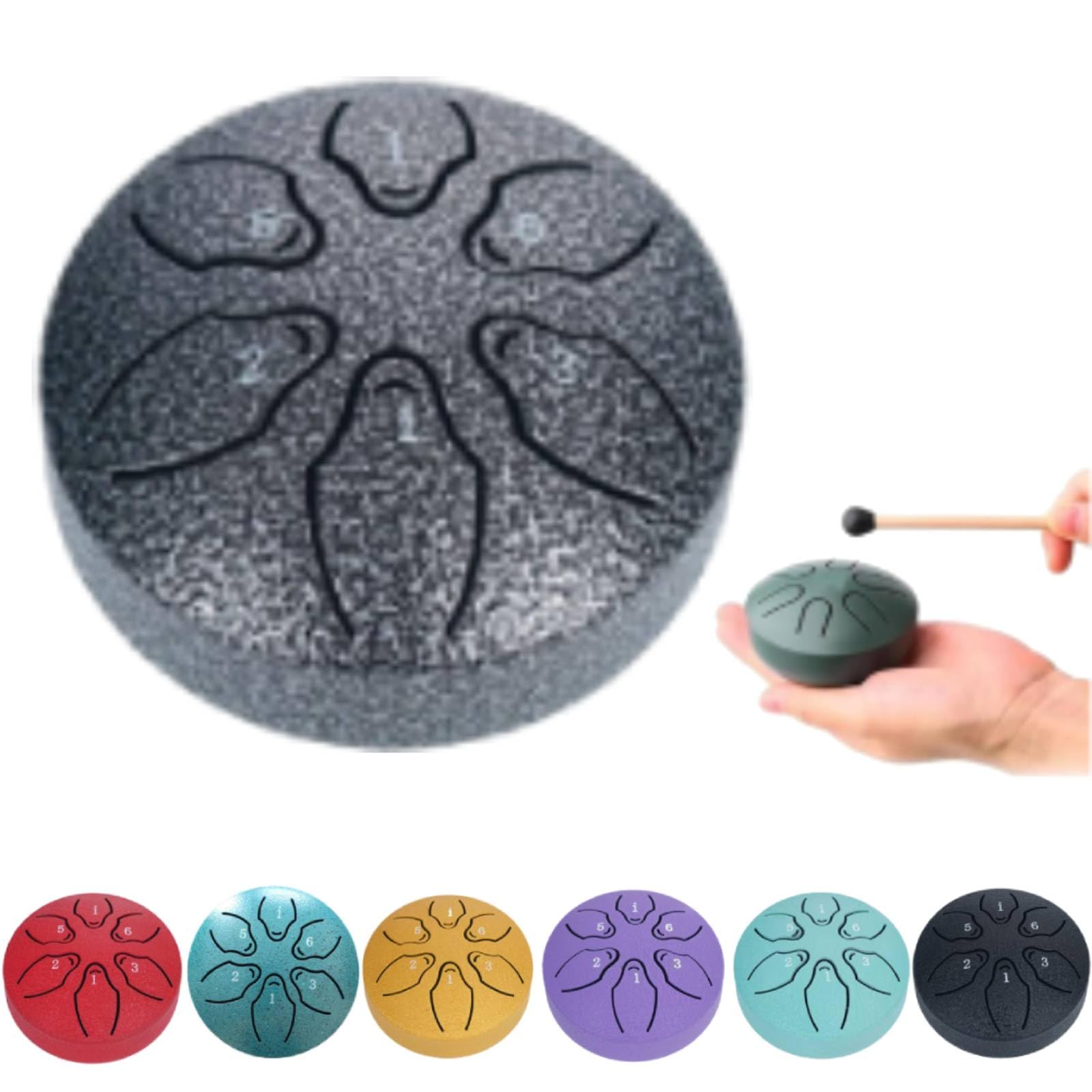 Rain Drum for Outside, 6 Tones Steel Tongue Drum Rain Chime, Handpan ...