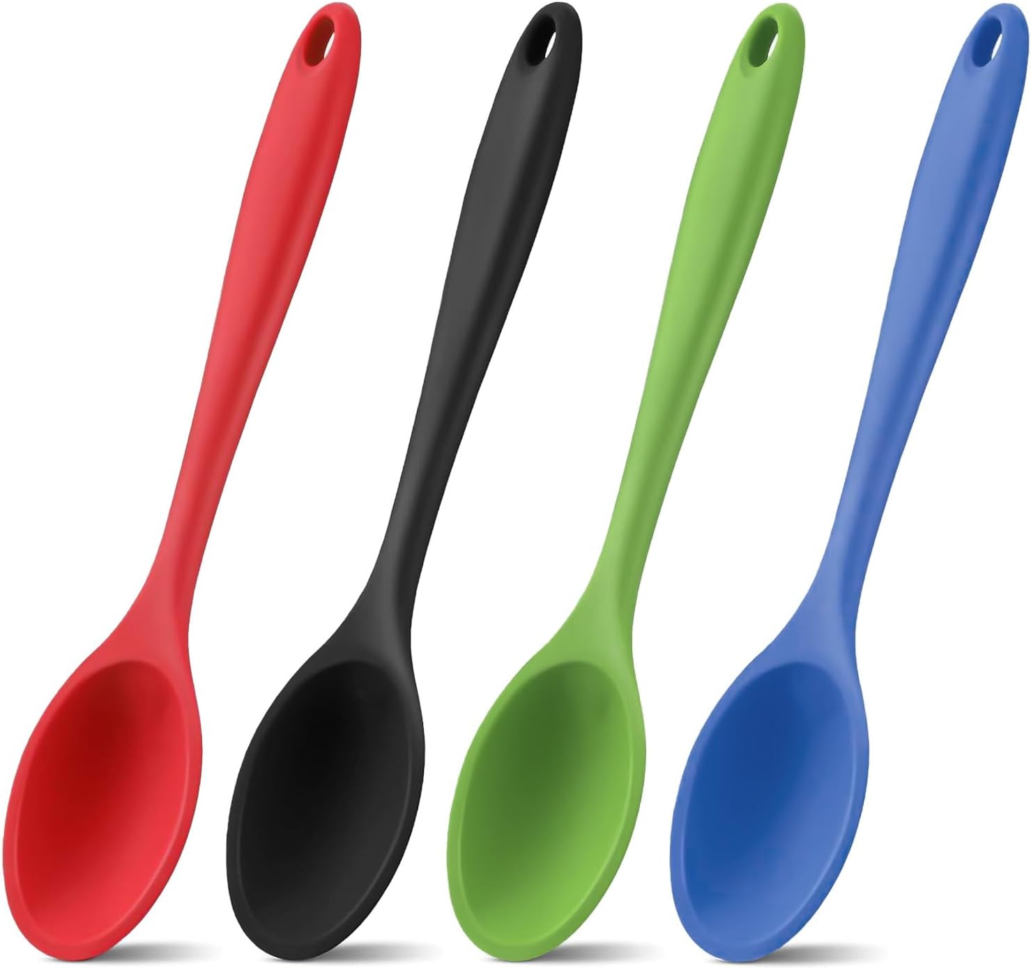 Amazon.com: 4 Pcs Large Silicone Spoons for Cooking Nonstick Heat ...