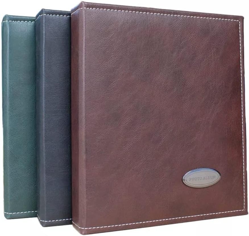 Large Leather Photo Albums Totaling 40 Sheet 80 Sides Scrapbook Wedding ...