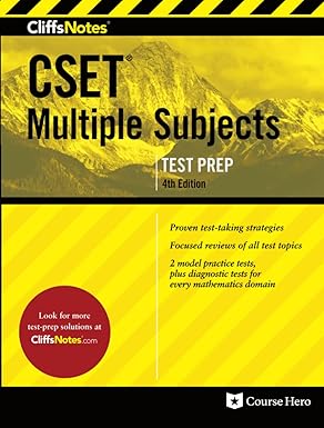 CliffsNotes CSET Multiple Subjects: Fourth Edition, Revised ...