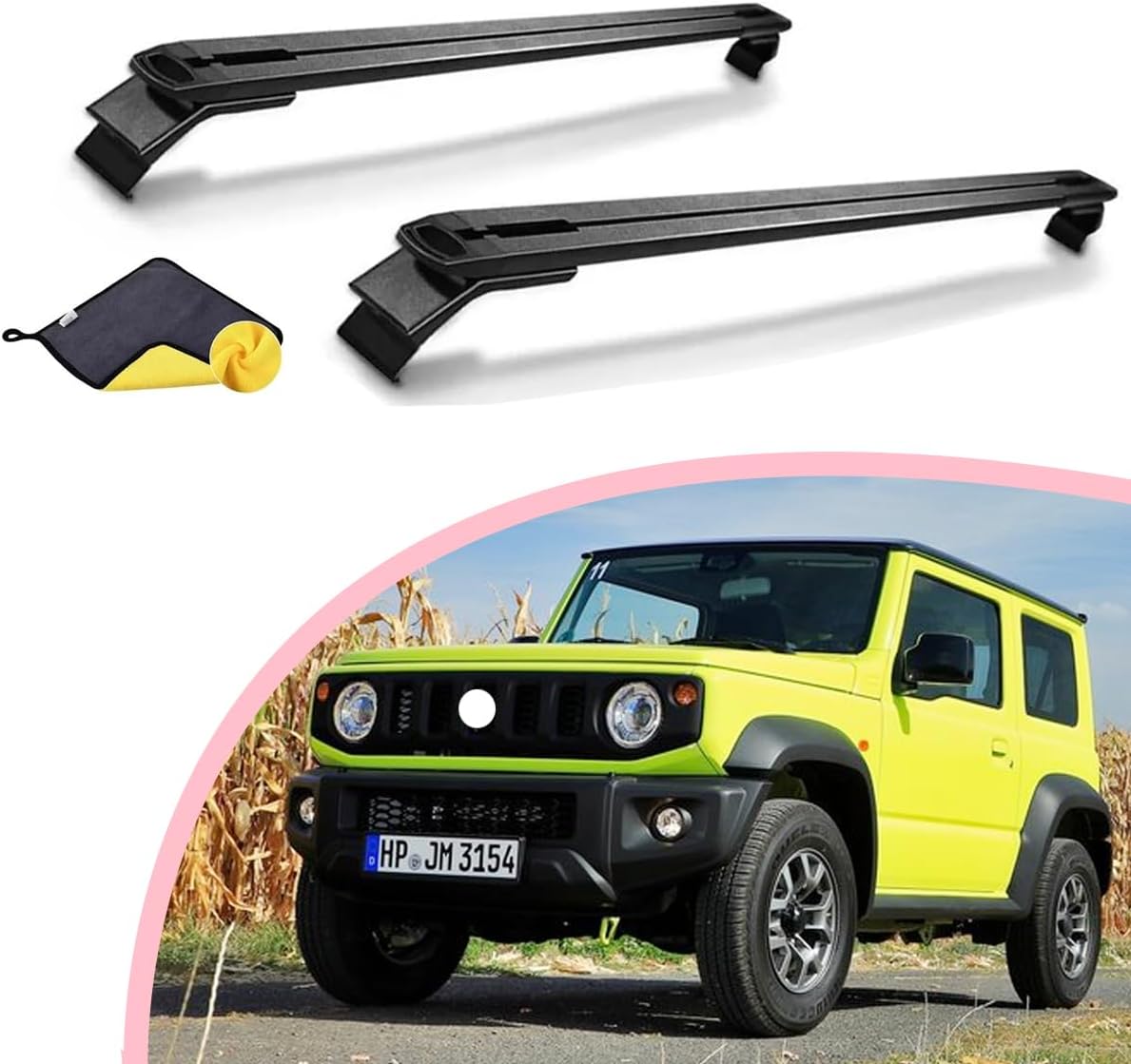 Amazon.com: COGOTA 2Pcs Black Aluminum Roof Rail Racks Cross Bars ...