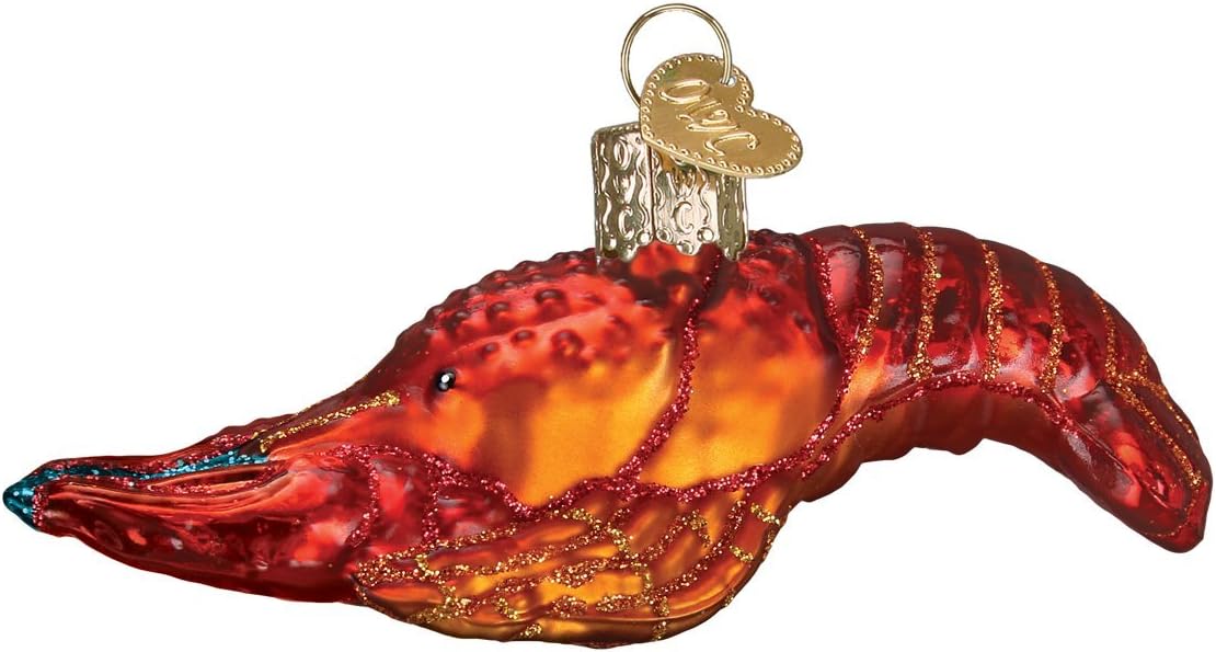 Amazon.com: Old World Christmas Crawfish Glass Blown Ornament for ...