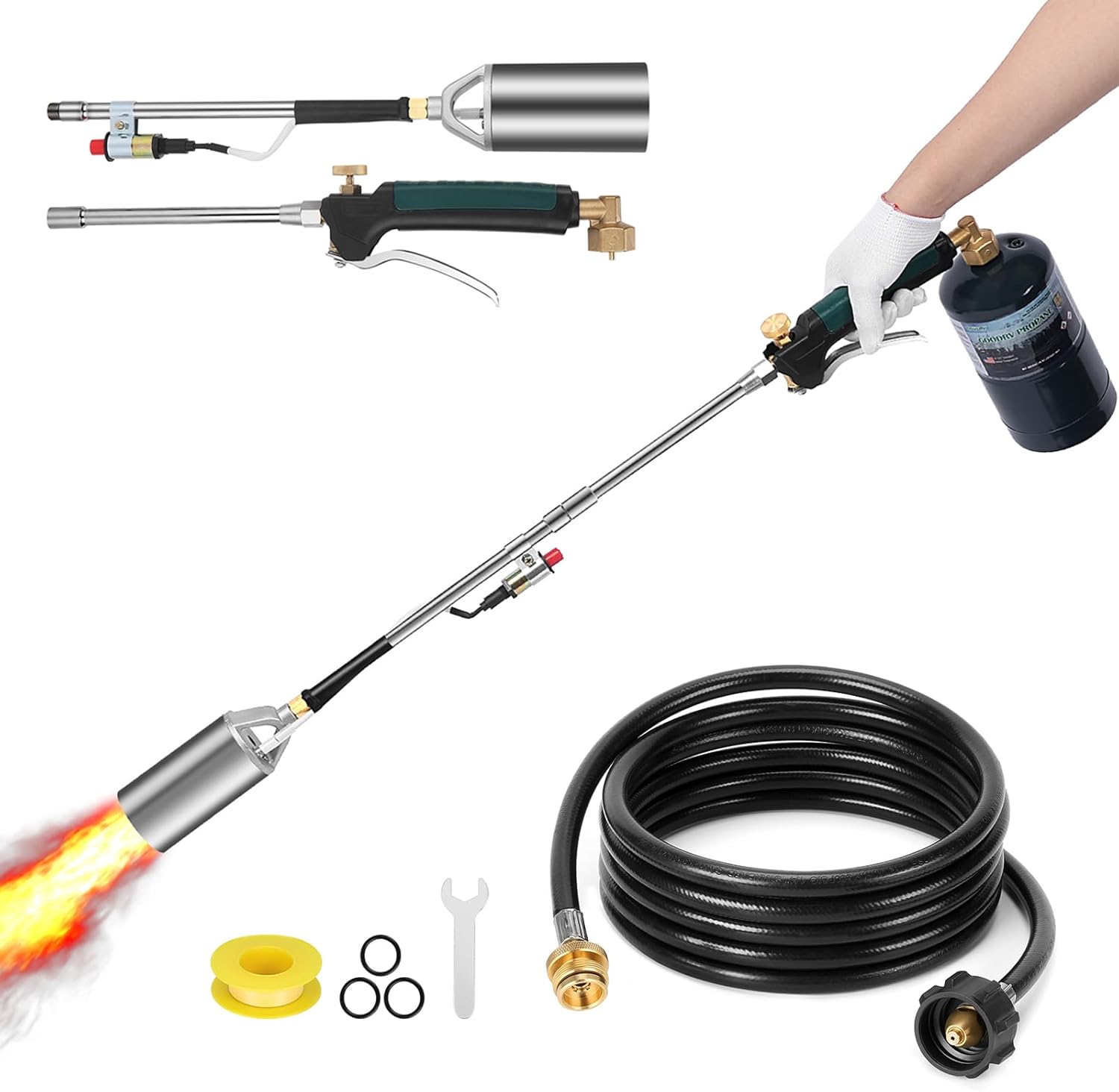 Amazon.com: Propane Weed Torch, WADEO Weed Burner Torch Kit with 10 FT ...