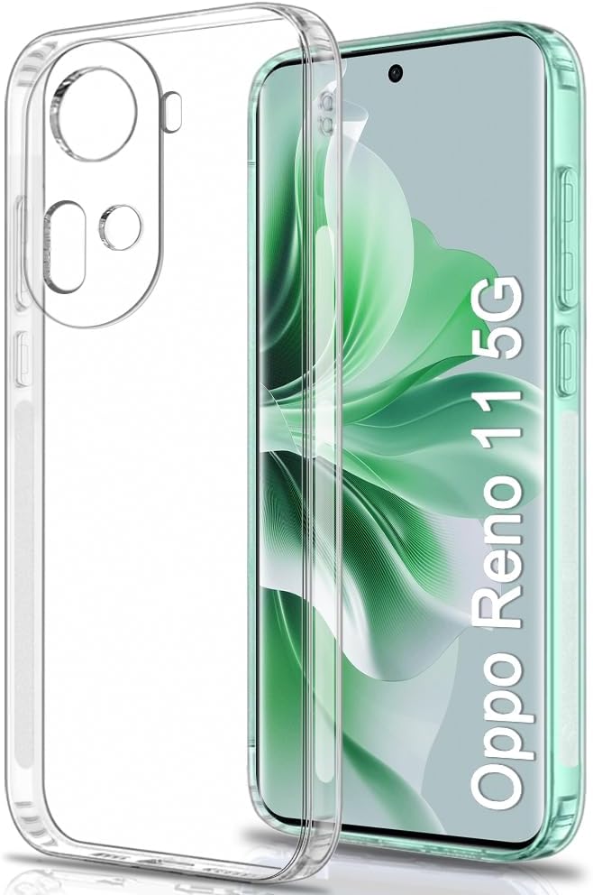 VIDO Transparent Back Case Cover for Oppo Reno 11 5G (Soft & Flexible ...