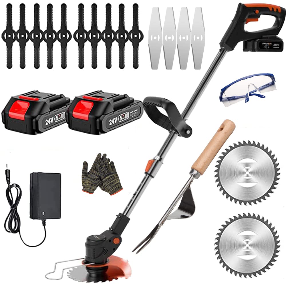 Weed Wacker Cordless Grass Trimmer Electric Brush Cutter Weed Eater ...