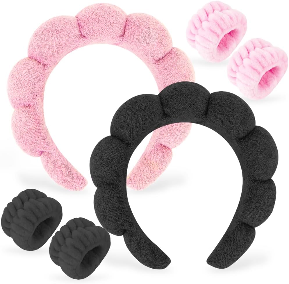 Amazon.com : YUXIANLB Spa Headbands for Washing Face or Facial, 2 Pack ...