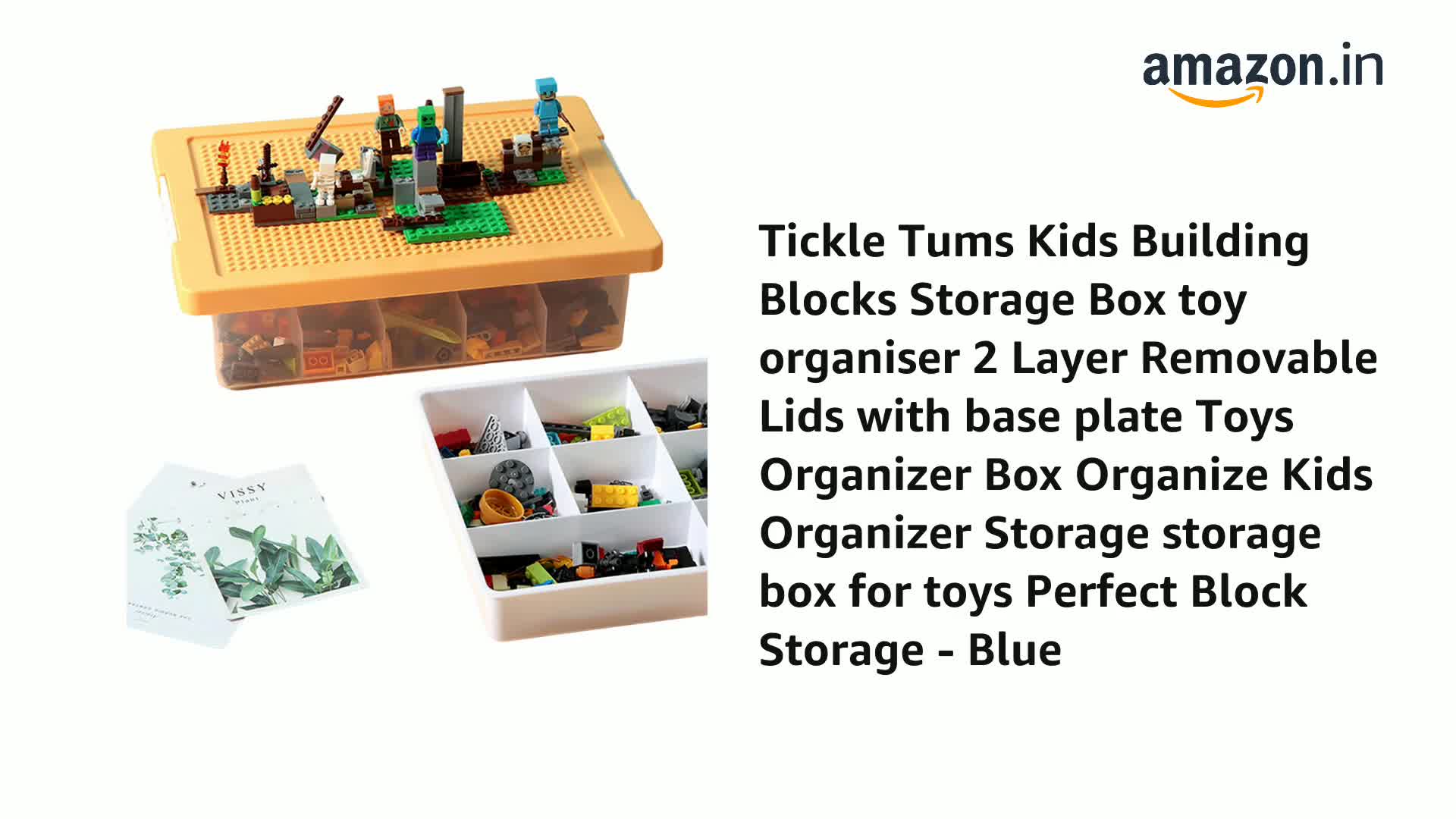 Watch Tickle Tums Kids Building Blocks Storage Box toy organiser 2 ...
