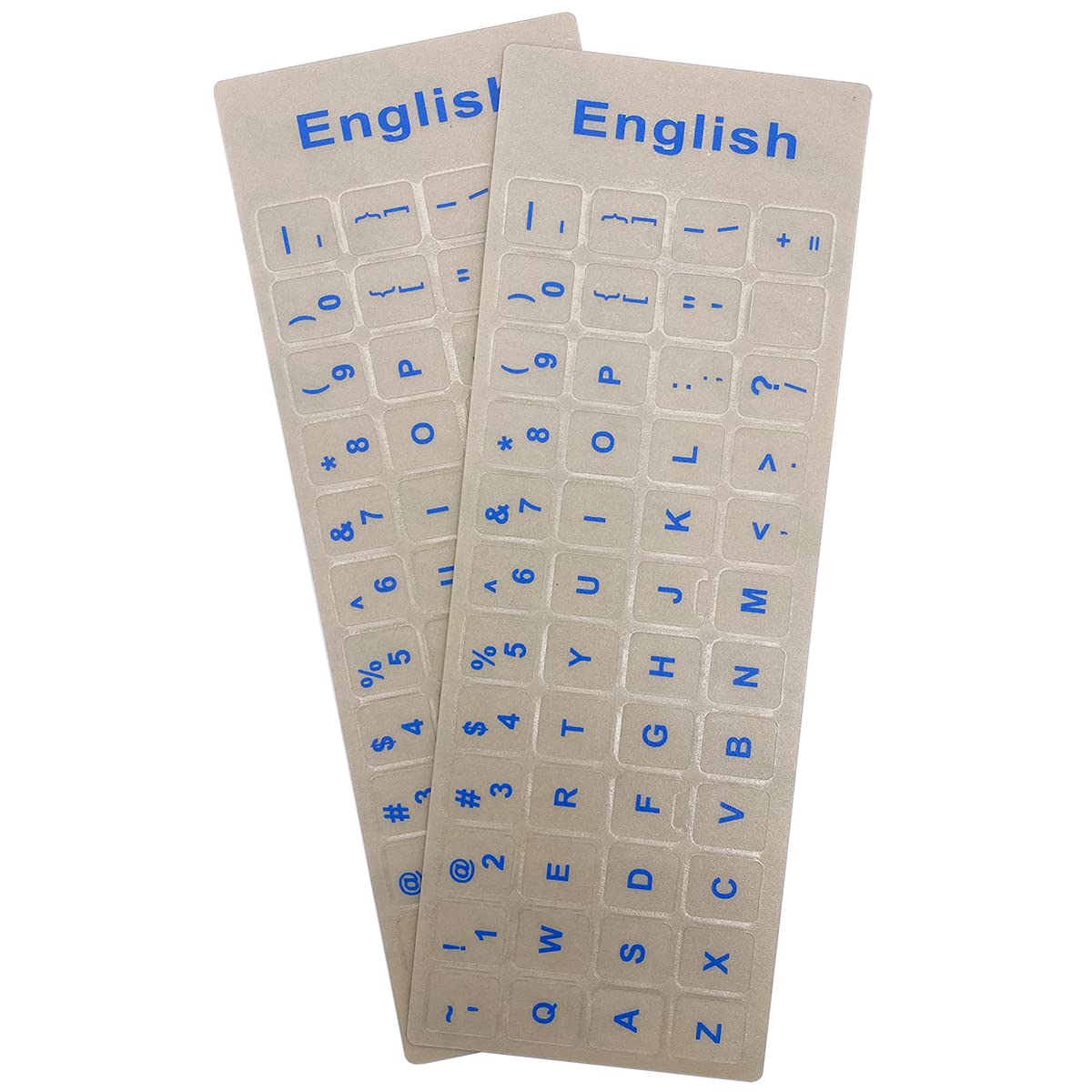 Buy 2 Pack Universal English Keyboard Stickers Transparent Background ...