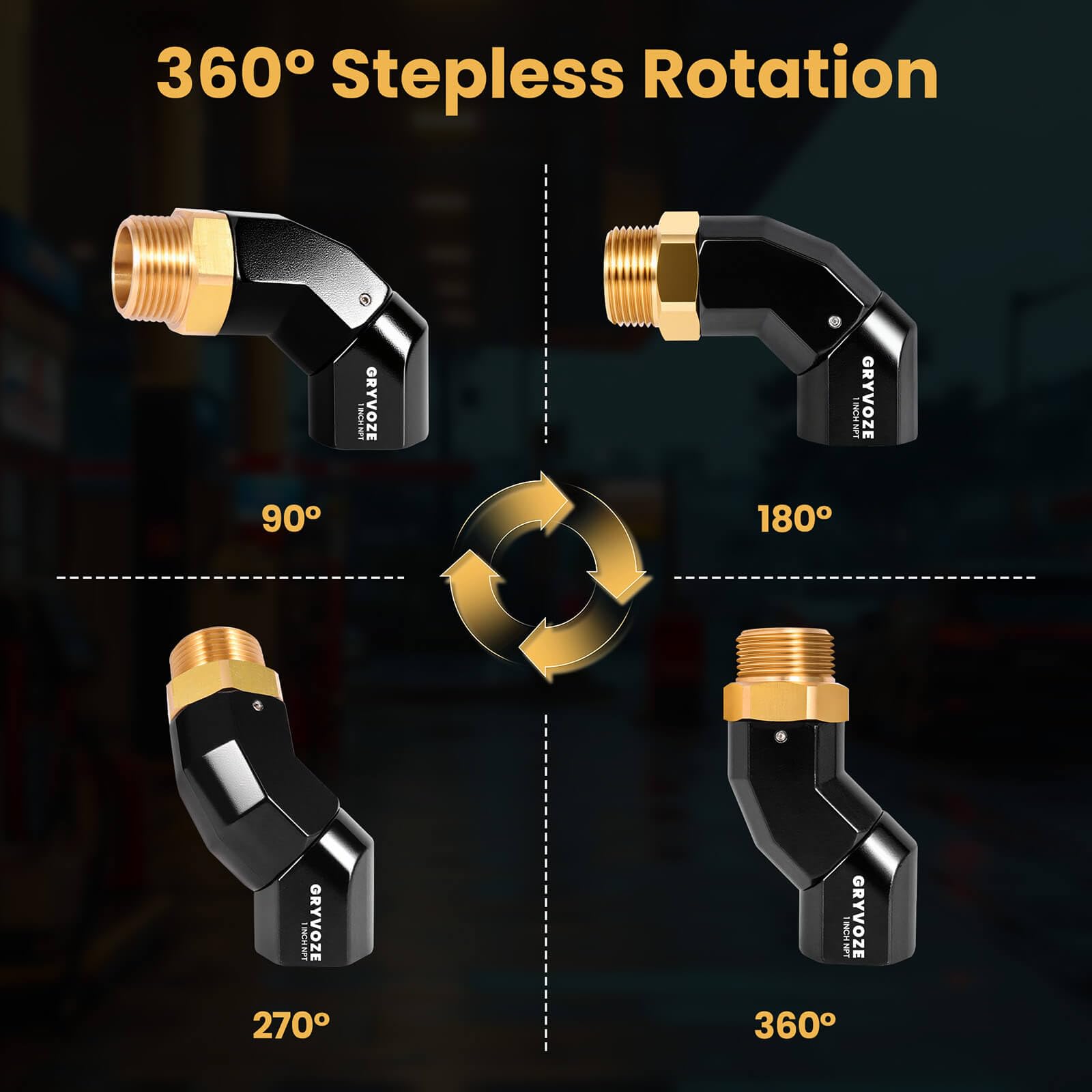 Snapklik.com : 3PCS 3/4" Fuel Hose Swivel NPT Connector, Fuel Swivel ...