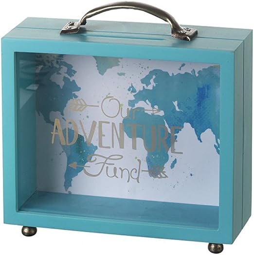 Wooden Adventure Money Box By Heaven Sends : Amazon.co.uk: Home & Kitchen