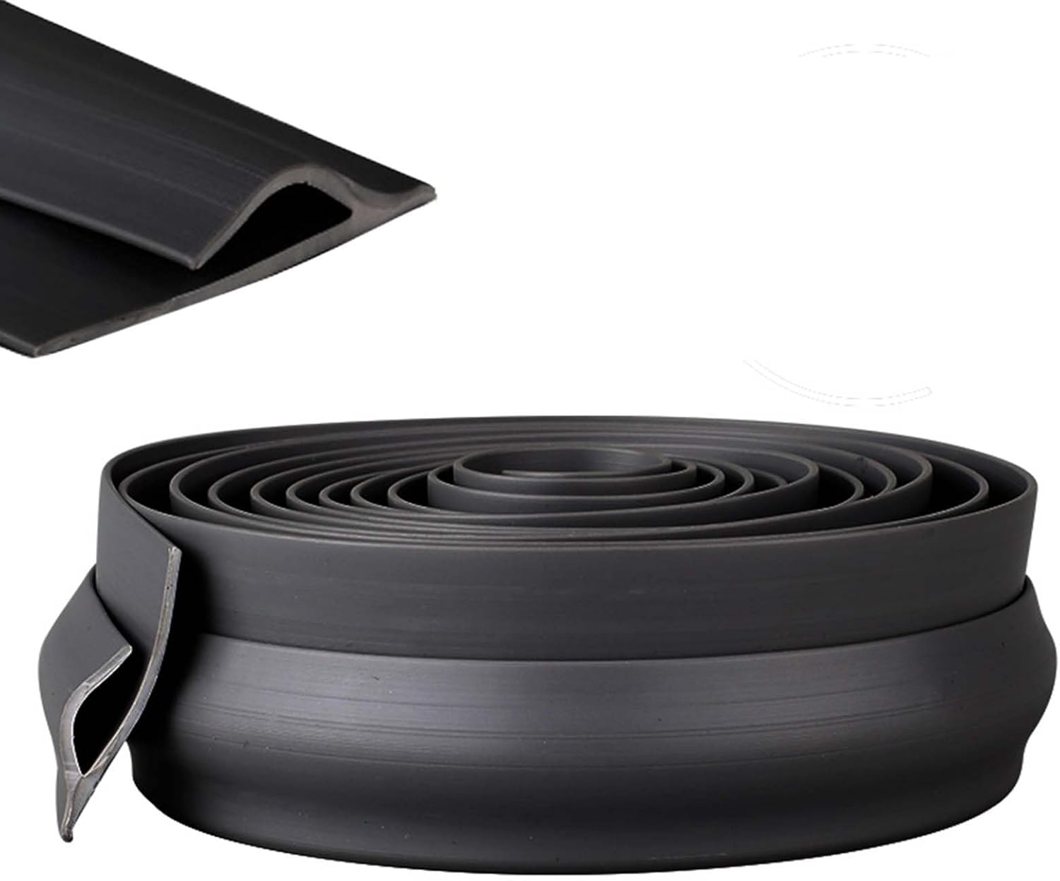 Amazon.com: Black Carpet Edging Trim PVC, Tile Vinyl Laminate Floor ...