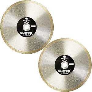 Slayer Continuous Rim Diamond Blade - Tile Blade - 7 Inch - BUNDLE - 2 ...