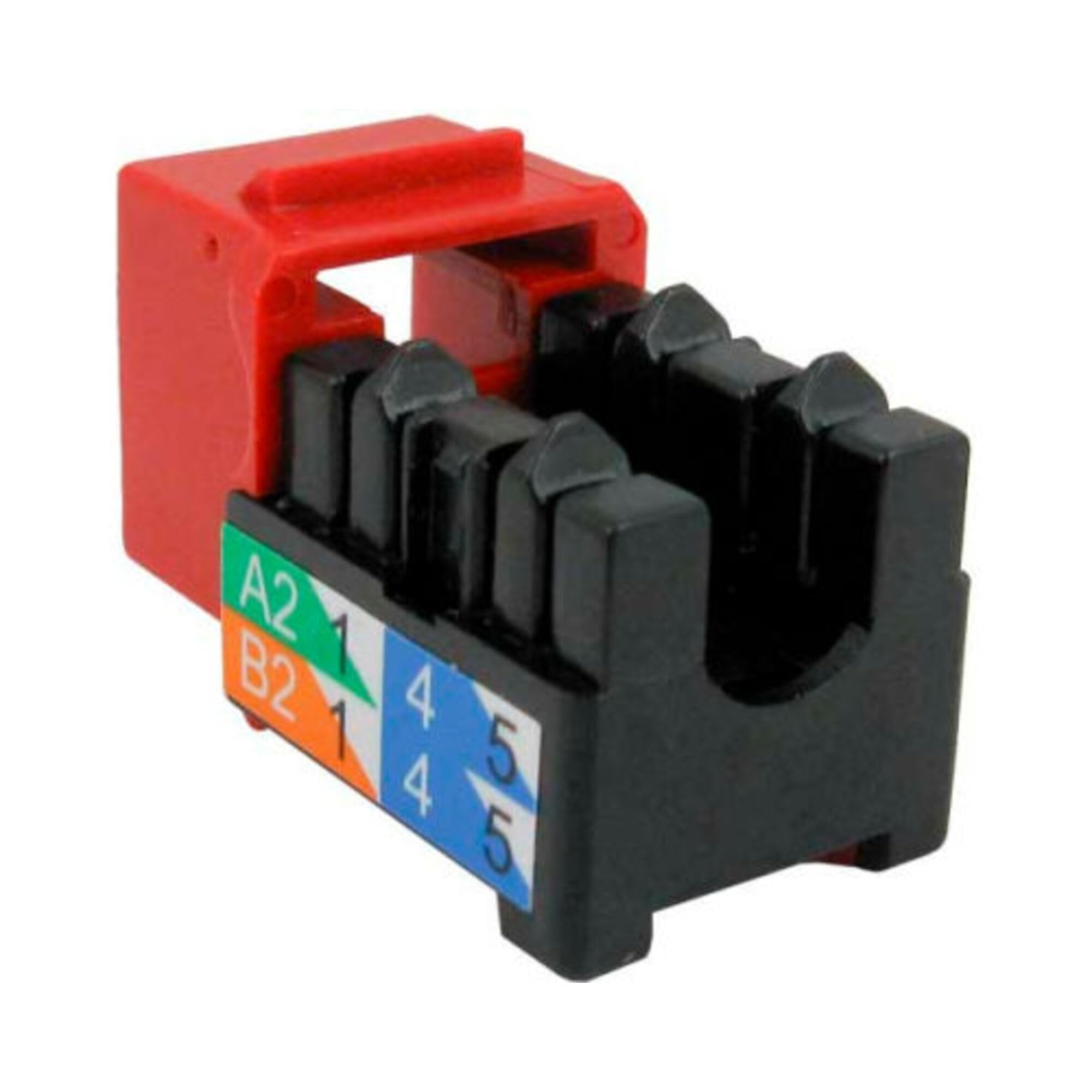 Amazon.com: Vertical Cable CAT6 RJ45 Keystone Jack, V-Max Series - Red ...