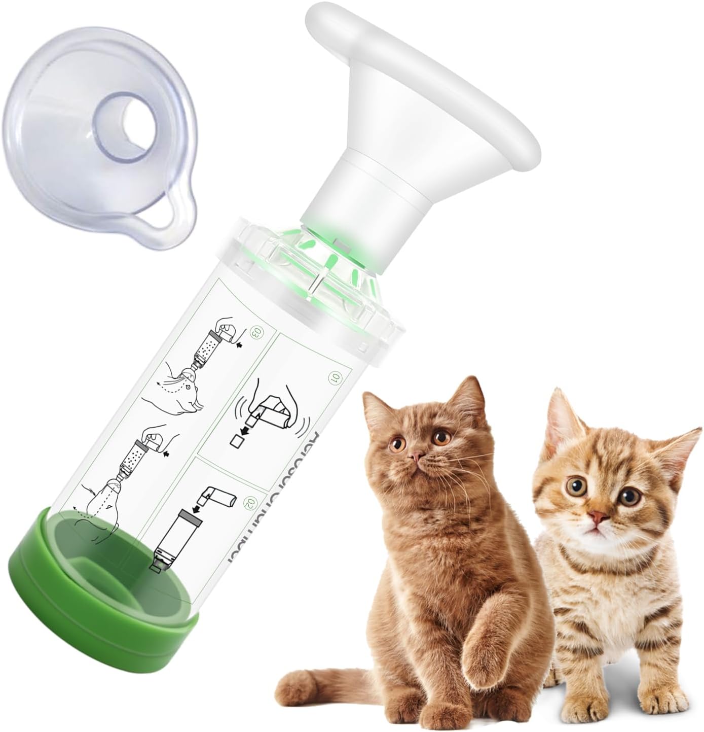 Amazon.com : PAWFECTJEE Portable Cat Inhaler Spacer with 2 Silicone ...