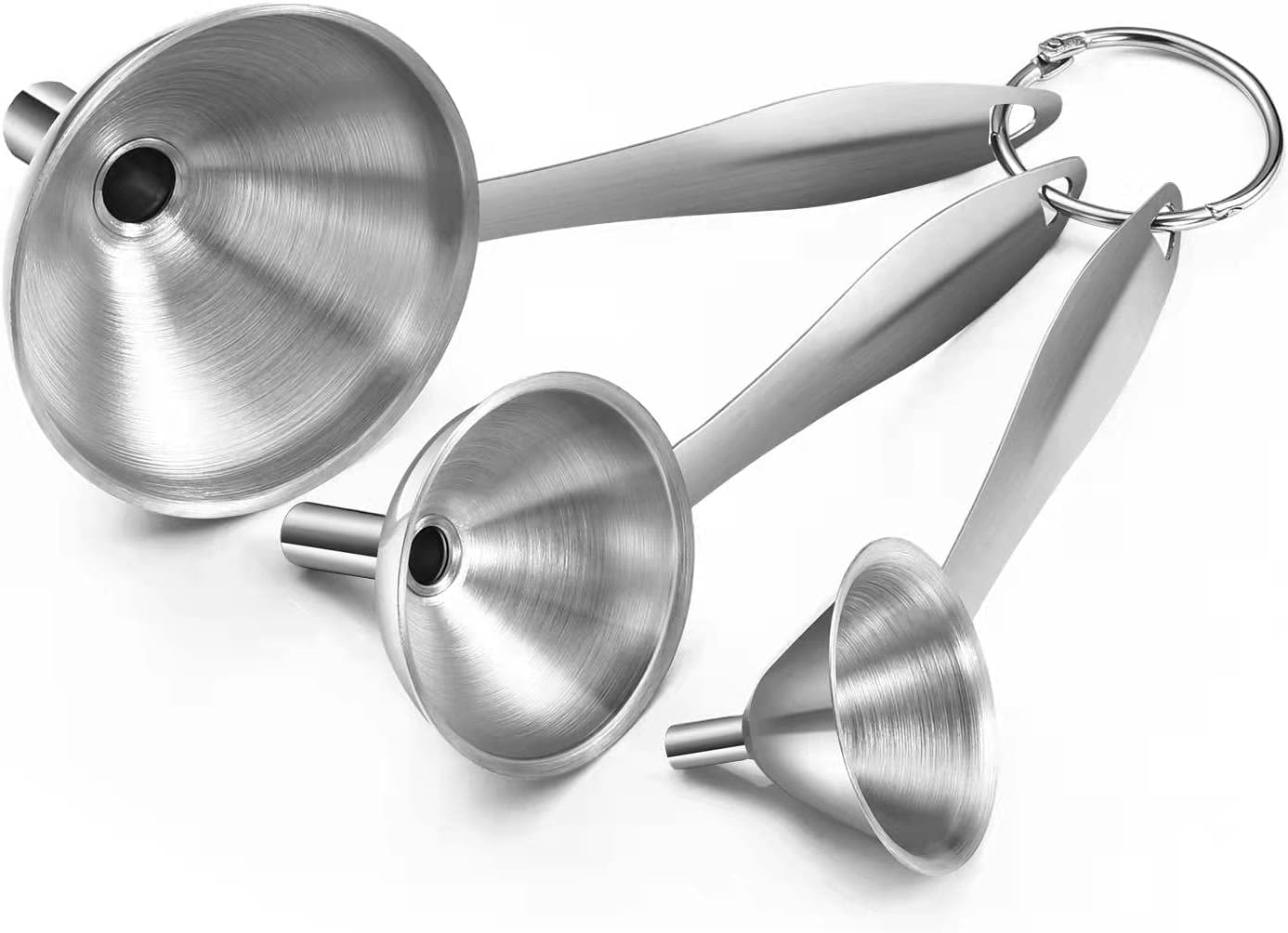 Amazon.com: Norpro 3-Piece Stainless Steel Funnel Set, Large, Medium ...