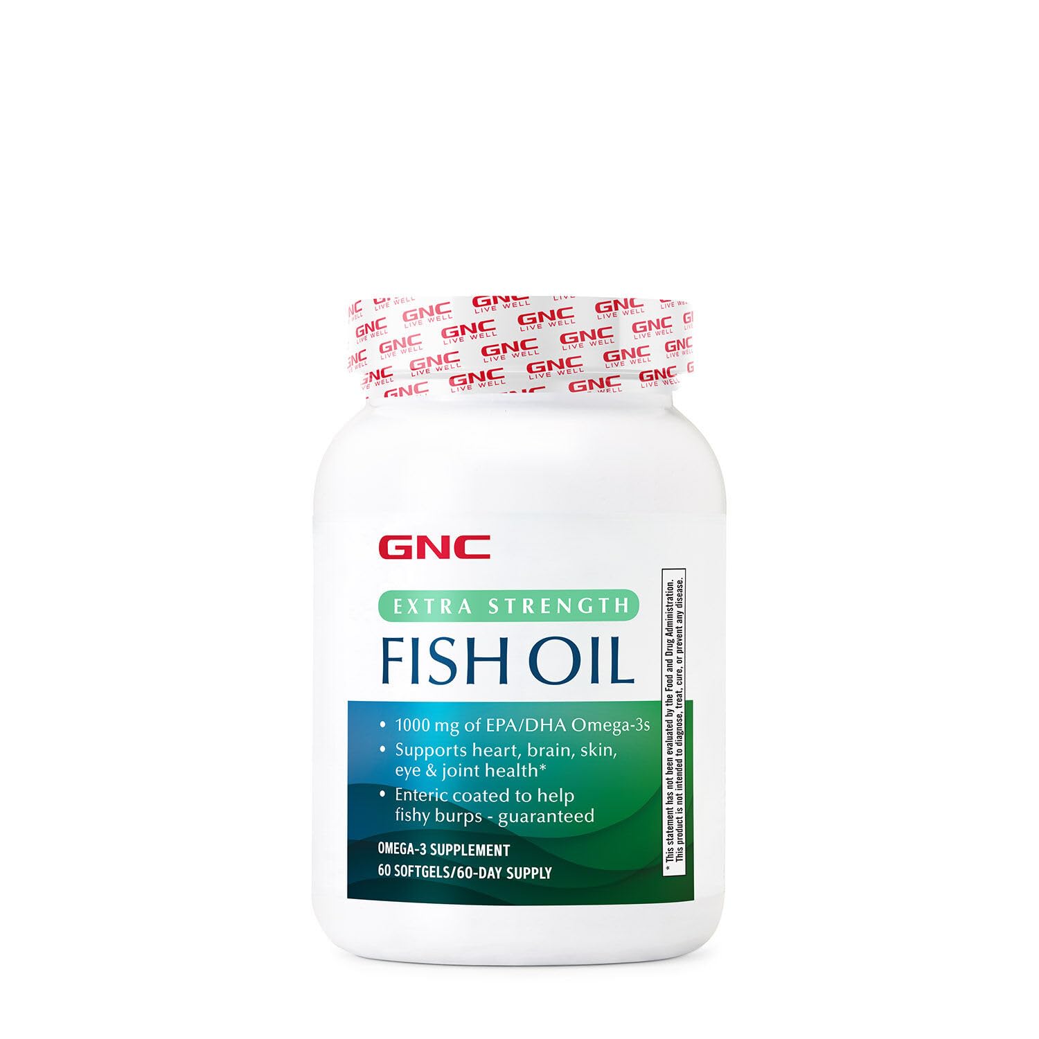 Amazon.com: GNC Extra Strength Fish Oil Softgels - Lemon - 60 Softgels ...