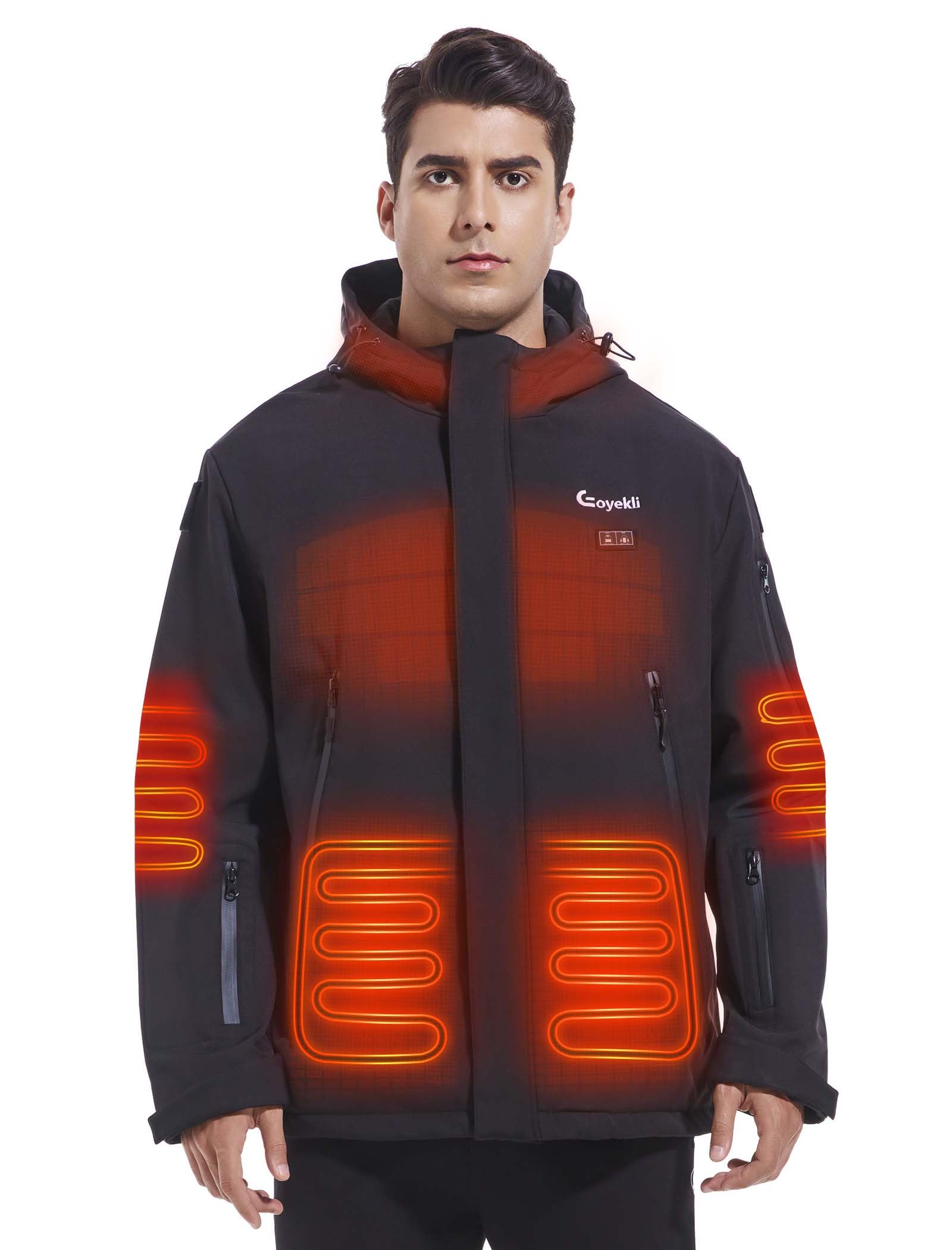 Amazon.com: Eoyekli Heated Jacket, Heated Jacket for Men with 12V ...