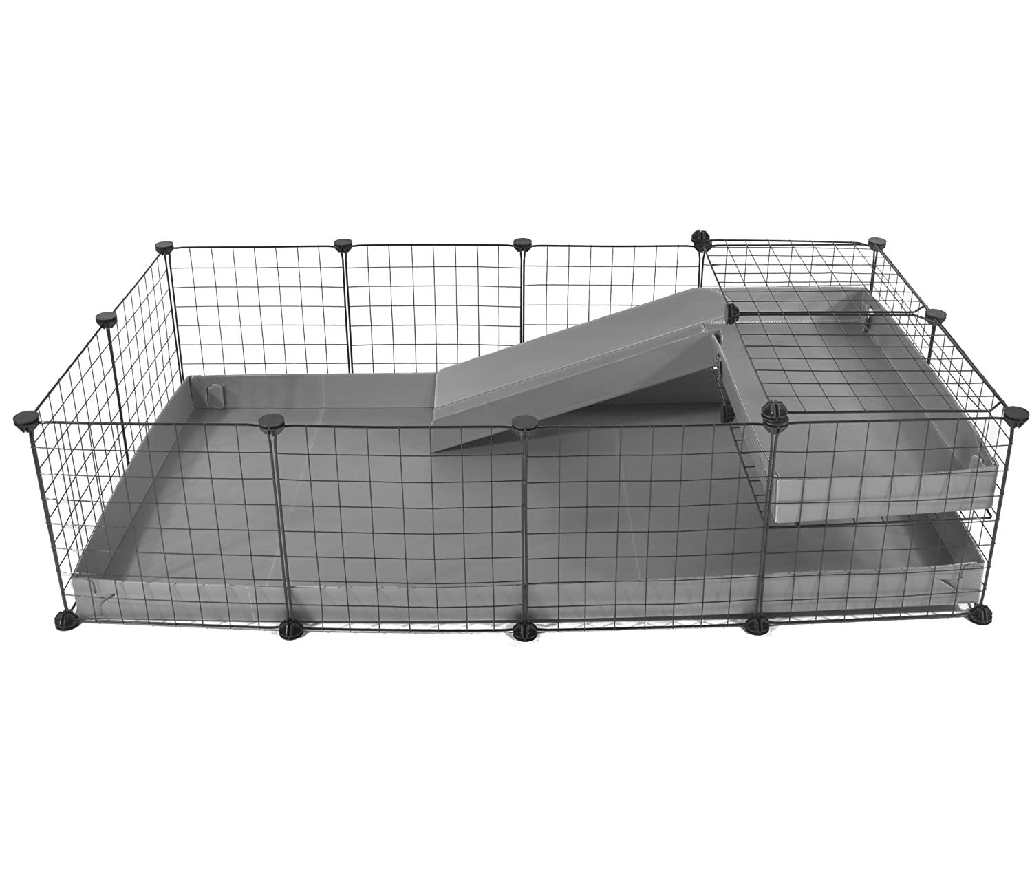 Kavee C&C cage for Guinea Pig & Hedgehog, 4x2 Loft with Rotating Door ...