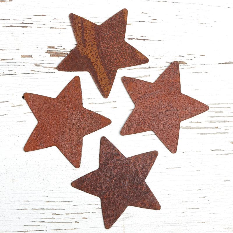 Amazon.com: Factory Direct Craft Flat Rusty Tin Primitive Star Cutouts ...