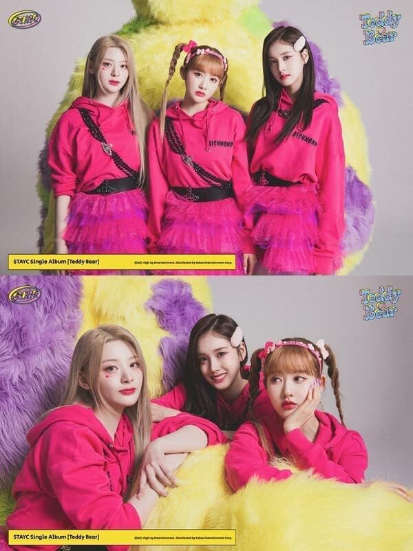 STAYC Teddy Bear 4th Single Album CD+POB+Fragrance card+Photobook+Bear ...