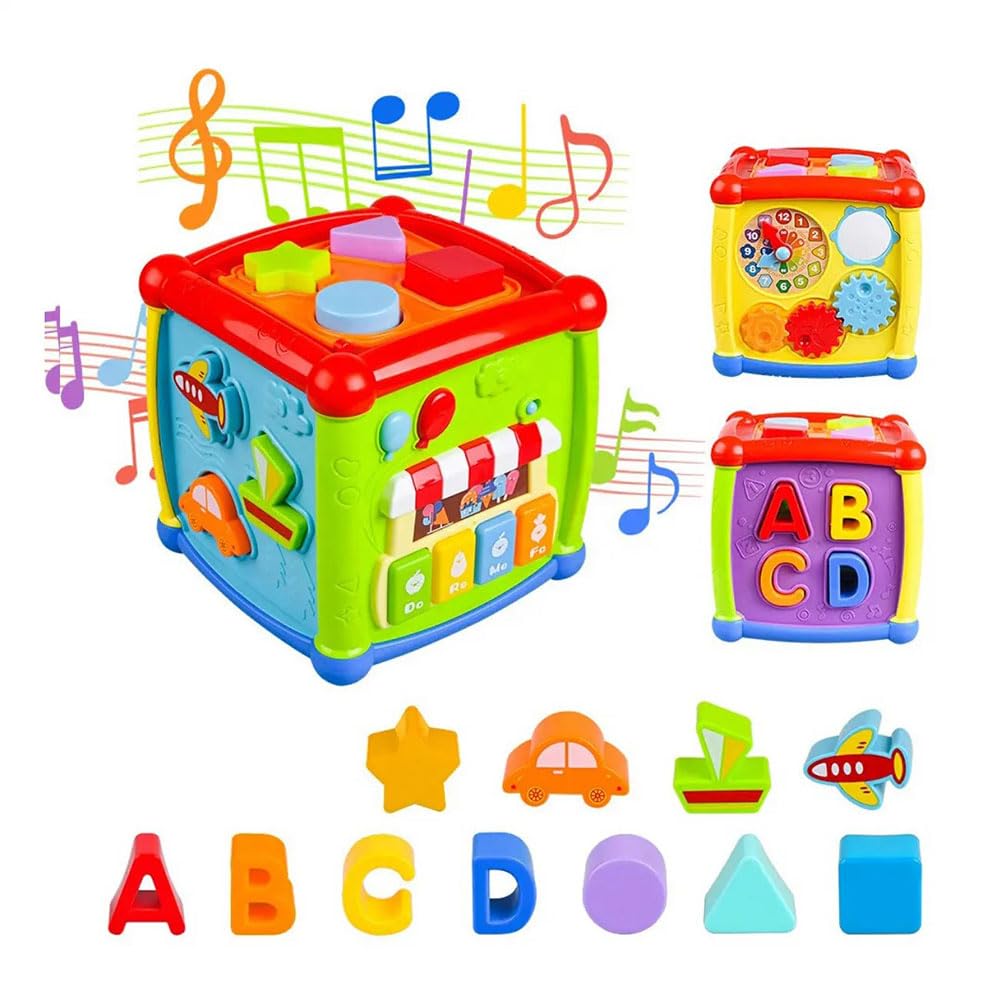 Buy Zinnia Blocks Game for Kids, Shape Sorter Toy with ABCD Blocks ...