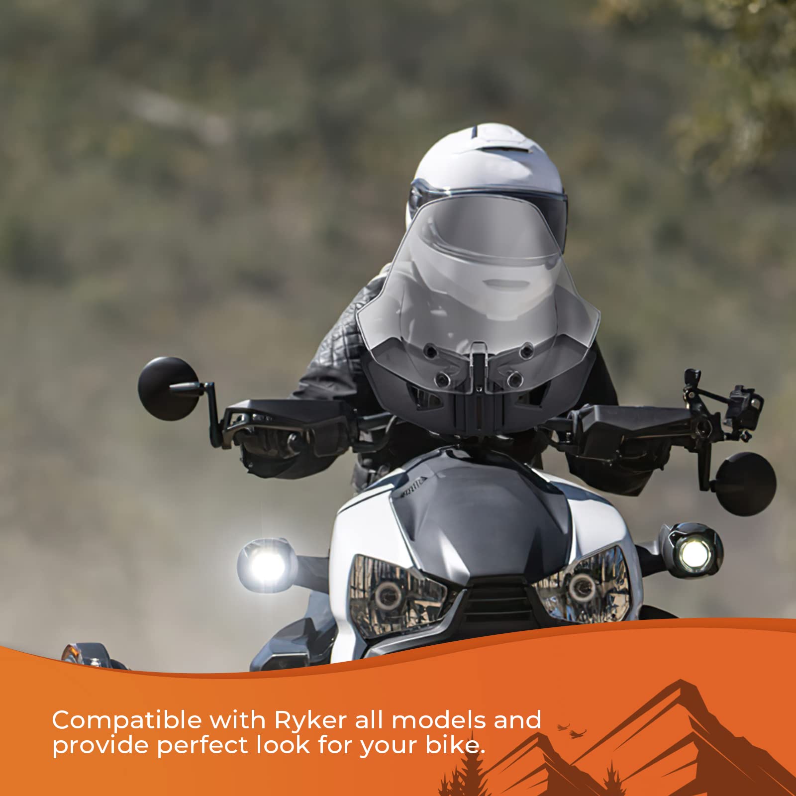 windshield 新しいOEM Can-Am Ryker調節可能なスポーツフロントガラスすべてのRykerモデル219401023 NEW ...